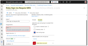 Risky Sign-Ins vs Risky Users Conditional Access Policies - TechDocWeb.com