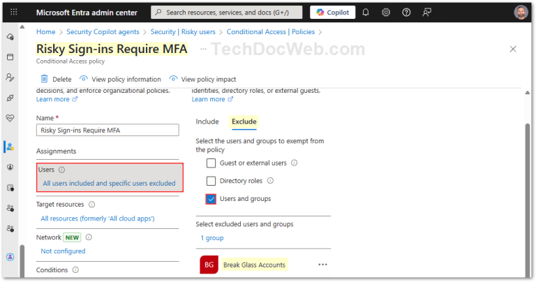 Risky Sign-Ins vs Risky Users Conditional Access Policies - TechDocWeb.com